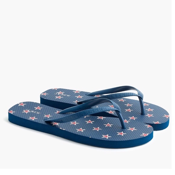 J. Crew | Shoes | Nwt Jcrew Skinny Classic Flipflops In Star Print ...